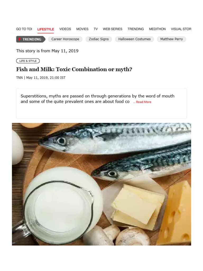 Fish and Milk: Health Risks Explained | PDF | Soft Drink | Sugar Substitute