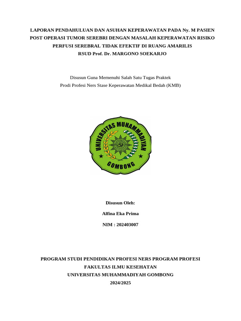 Risiko Perfusi Serebral Tidak Efektif | PDF