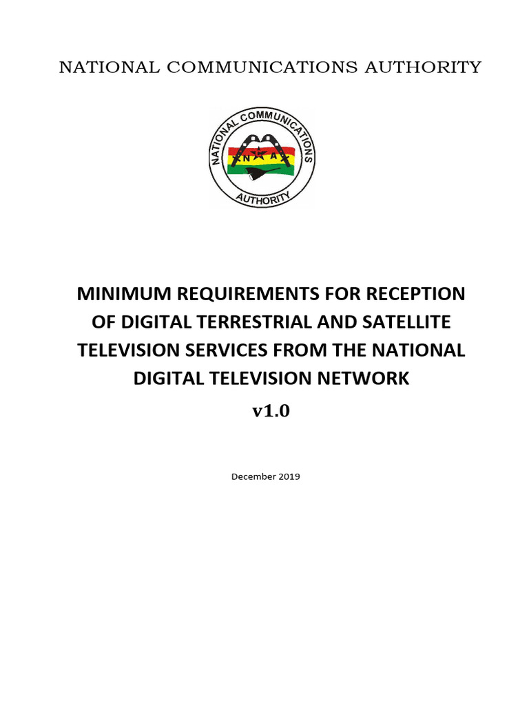 National DTT Network STB SPECIFICATION v2.0 | PDF | Display Resolution ...