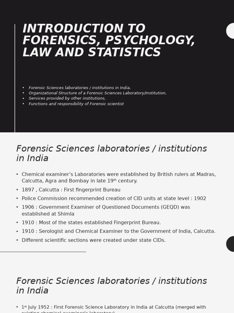 Introduction To Forensics, Psychology, Law and | PDF | Forensic Science ...