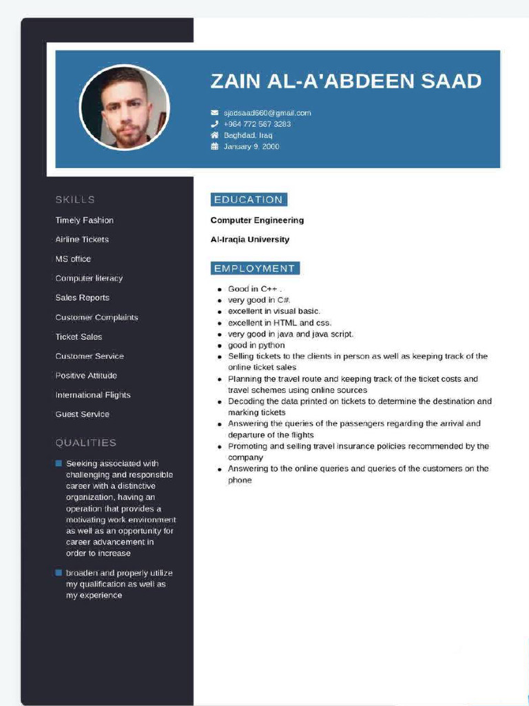 Zain Al A Abdeen Saad CV | PDF