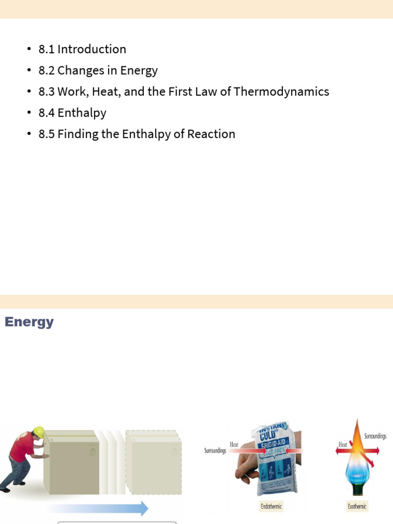 Chemistry Notes Chapter 8 | PDF | Calorie | Enthalpy