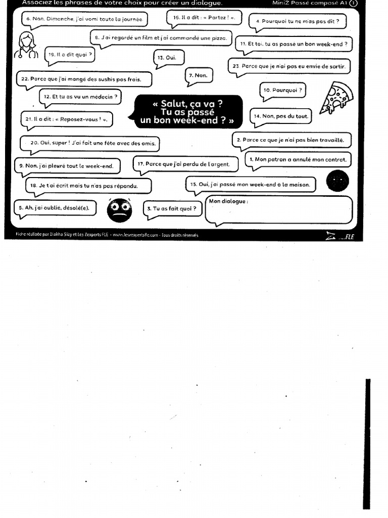 Dialogue Multiple Comment Se Passe Le Week End | PDF