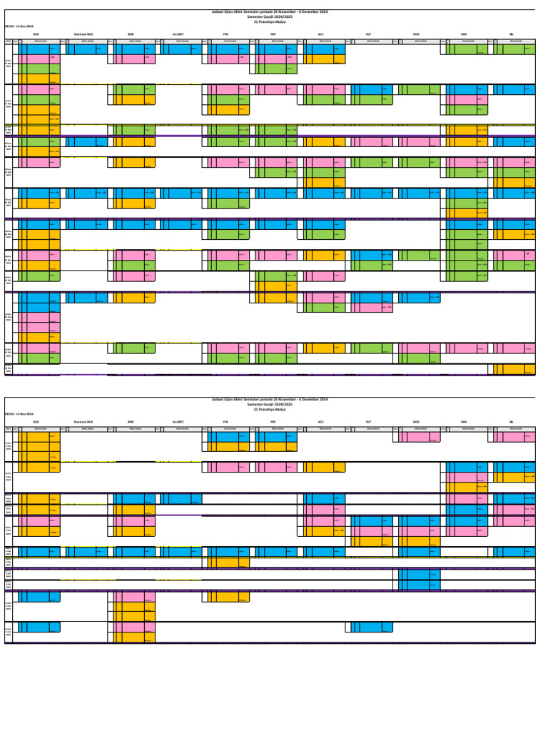 Jadwal UAS 20241 Periode 25 Nov-6 Des 2024 (Program-FM) Rev 2 | PDF | Economies | Economics