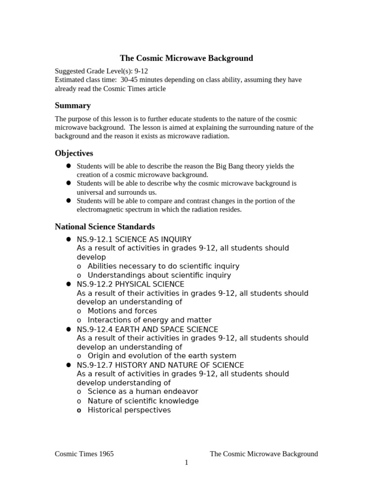 Understanding Cosmic Microwave Background | PDF | Universe | Radiation