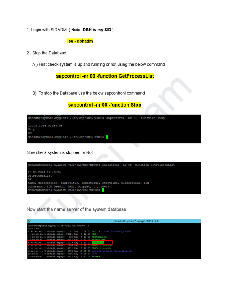 Hana Database System Password Reset | PDF