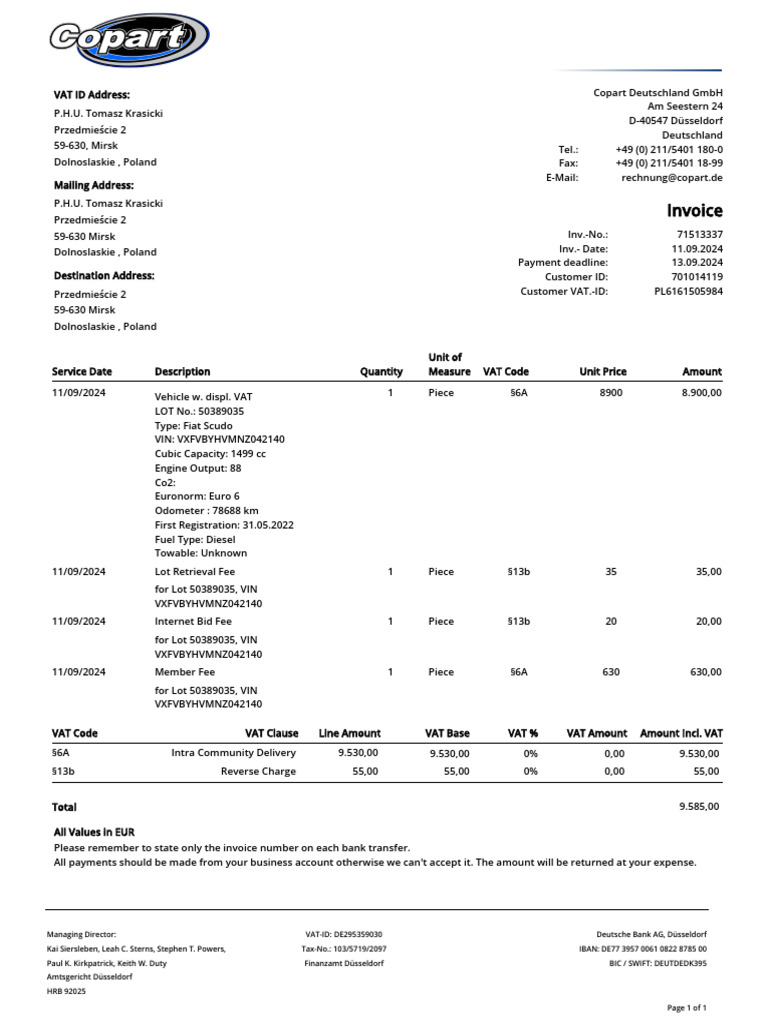 Member Invoice - 71513337 | PDF | Value Added Tax | Payments