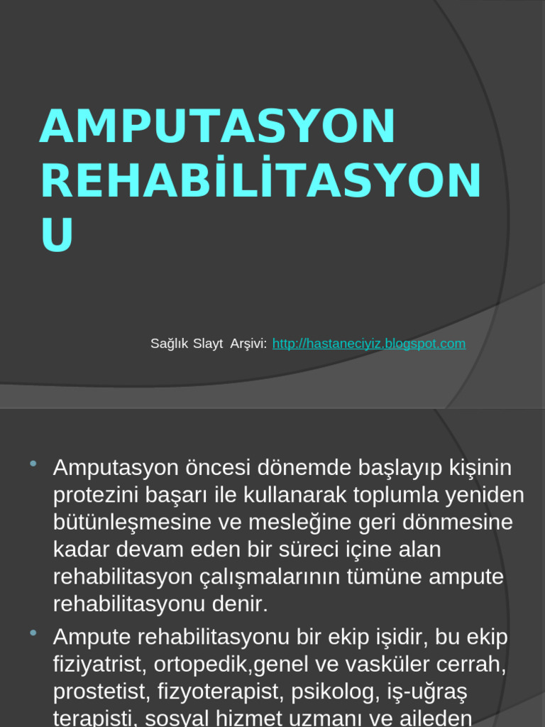Amputasyon Rehabilitasyonu | PDF