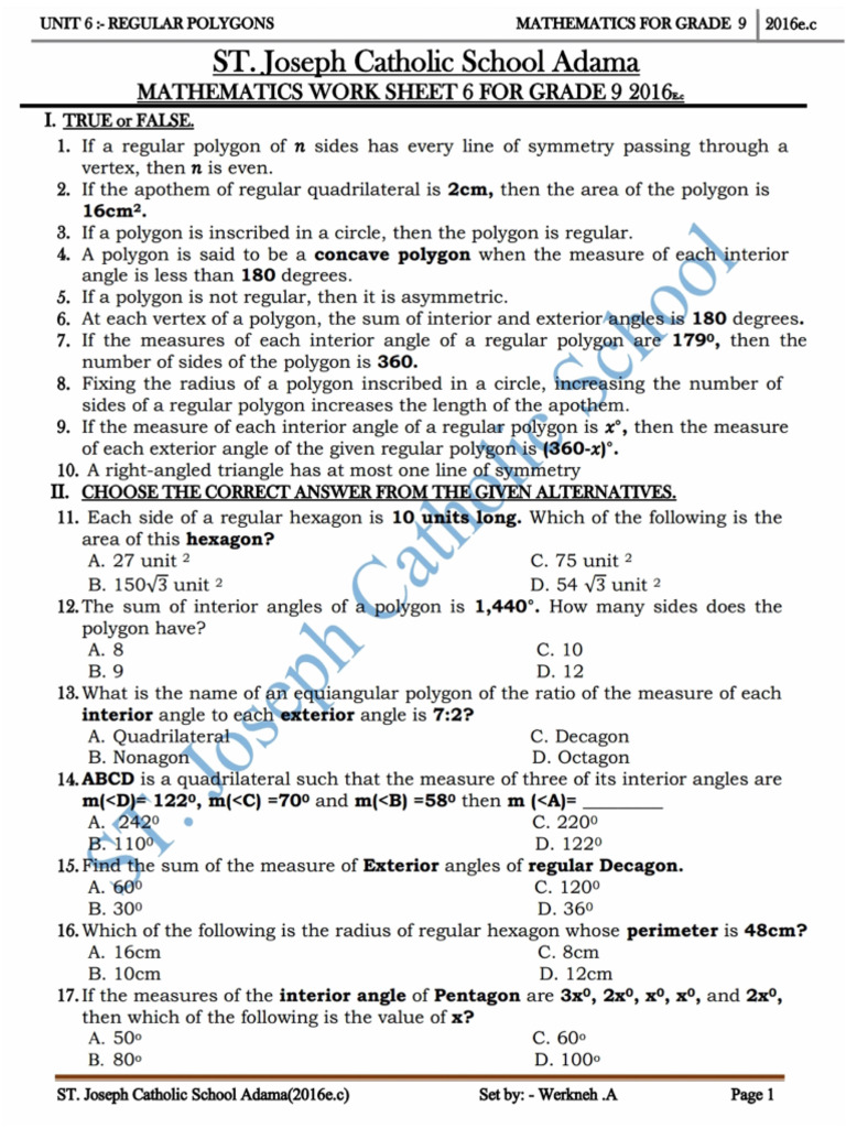 Maths G-9 U-6 | PDF