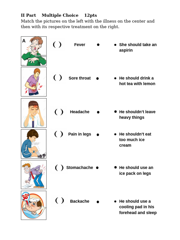 Illnesses Matching | PDF