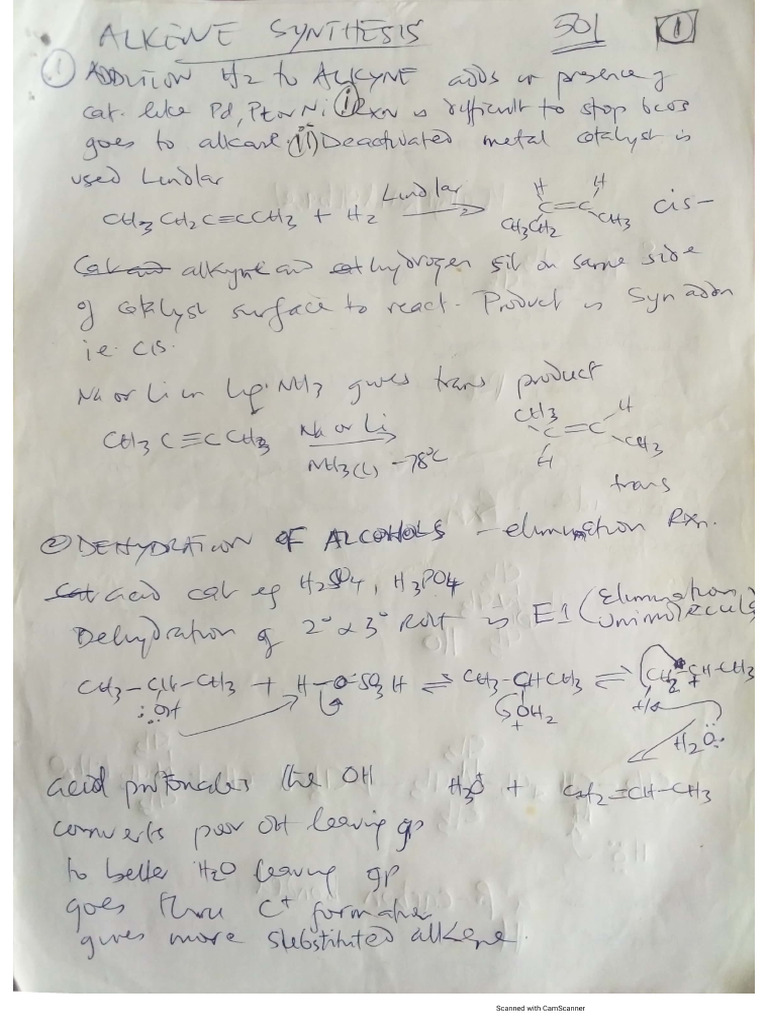Alkene Synthesis CHM 501 Online | PDF