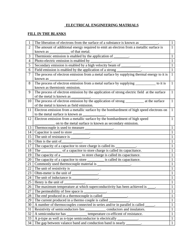 Electrical Enginering Materials | PDF | Semiconductors | Electrical ...