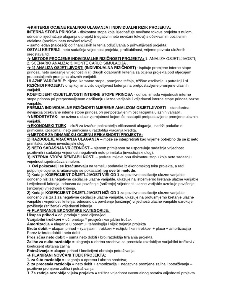 Upravljanje Rizicima Skripta | PDF