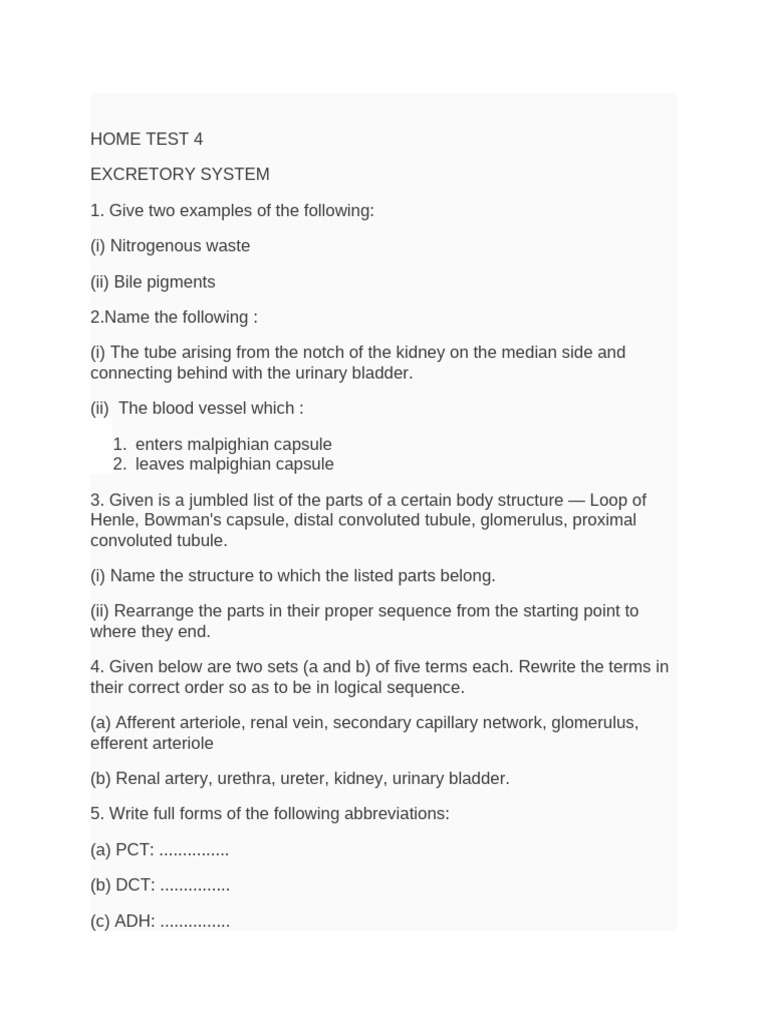 Home Test 4 | PDF | Science & Mathematics