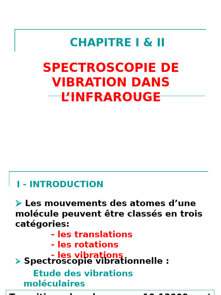 Infrarouge 2021-2022 | PDF | Spectroscopie infrarouge | Infrarouge