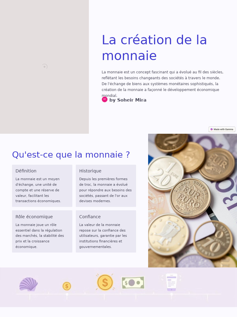 Évolution et création de la monnaie | PDF | Argent | Création de l'argent