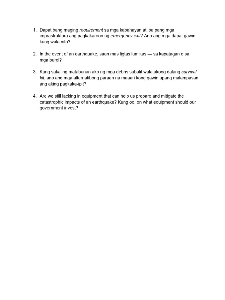 Questions For Seminar | PDF