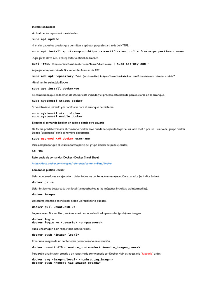 DOCKER Proceso Instalación | PDF | Ingeniería de software | Software utilitario