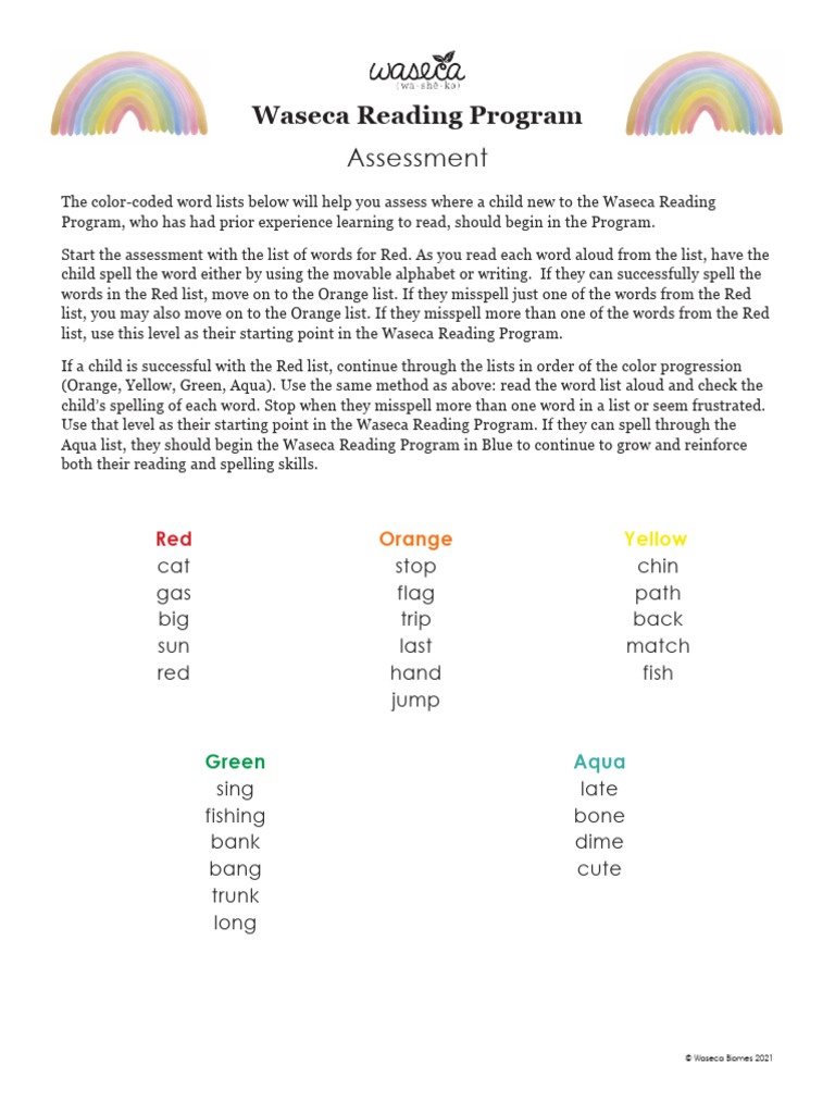 Waseca Reading Program | PDF