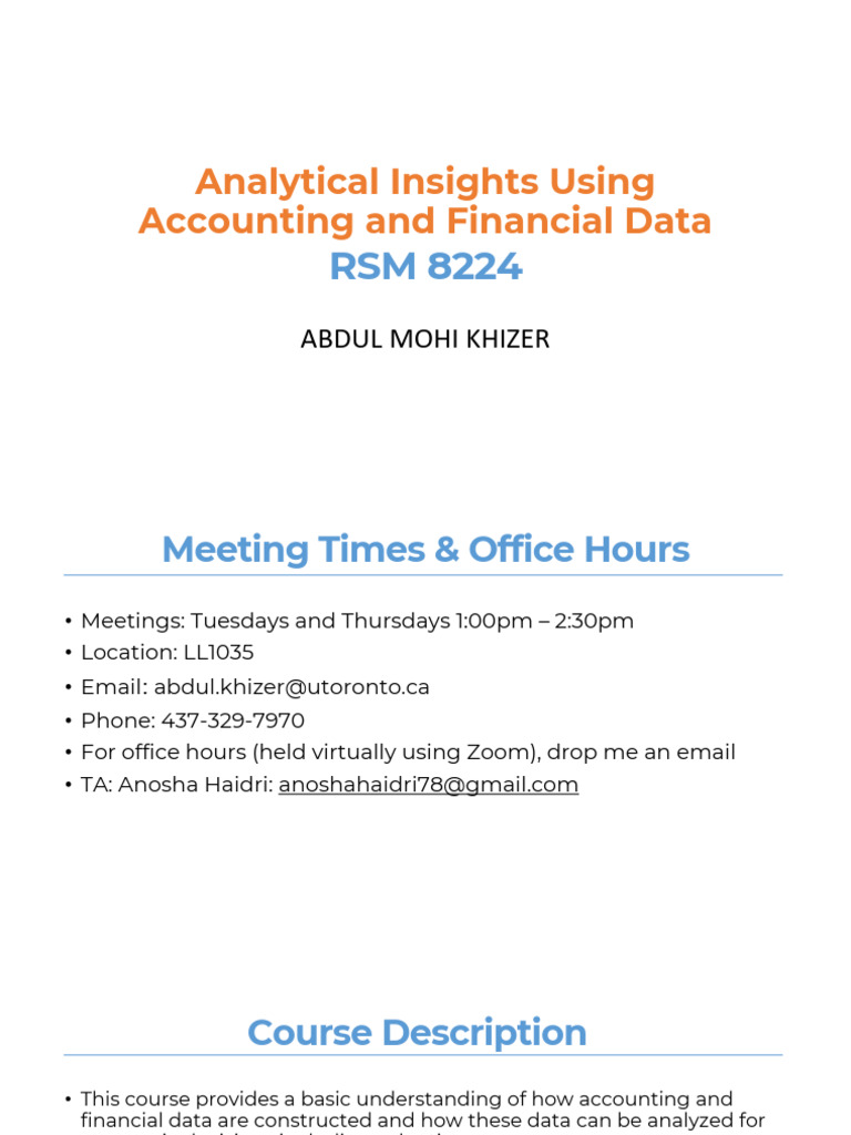 Week 1 - Class Introduction | PDF