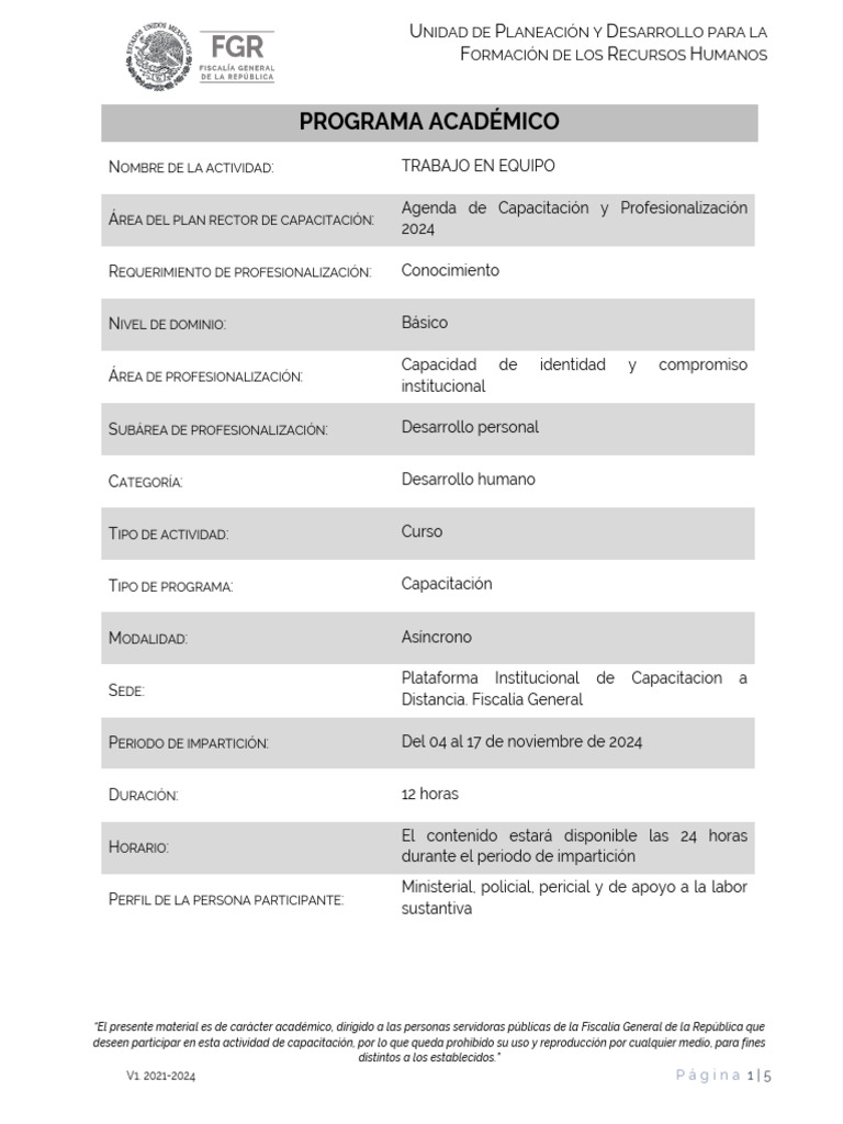 Programa Academico | PDF | Gestión de recursos humanos | Evaluación
