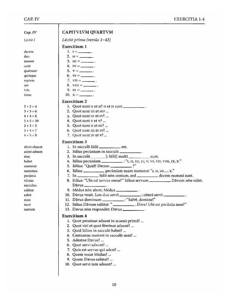 Exercitia Latina I IV | PDF