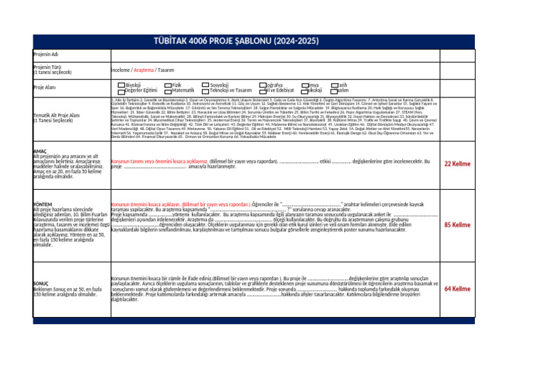 Araştirma Proje Formati (Anket) | PDF