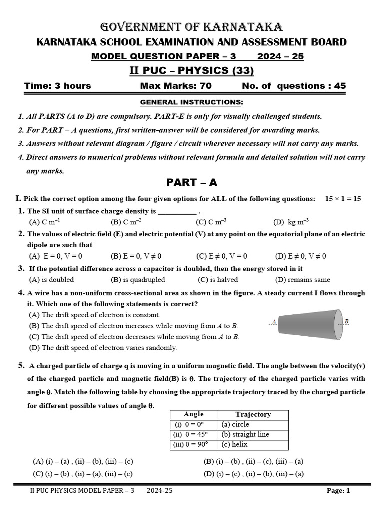 Physics Model Qp | PDF | Capacitor | Photoelectric Effect