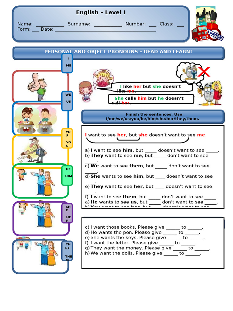 Personal - Object Pronouns | PDF | Linguistic Morphology | Morphology
