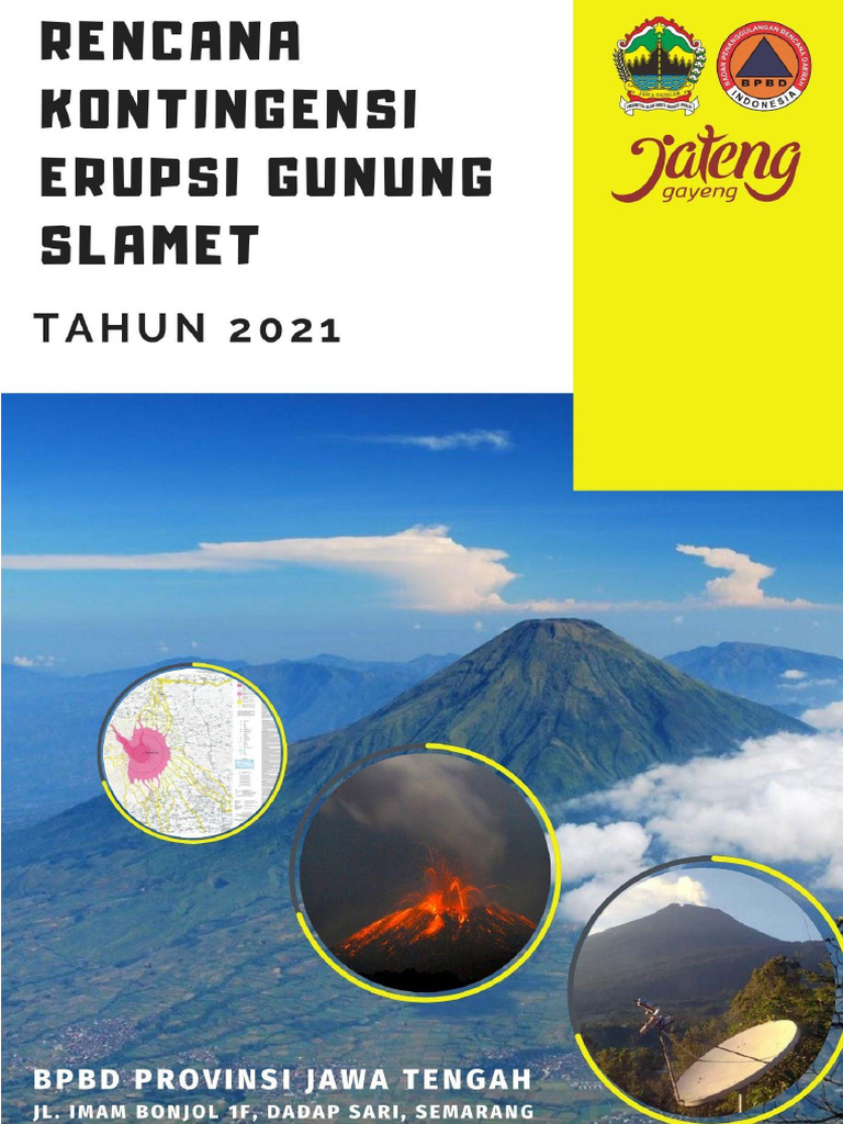 Rencana Kontijensi Erupsi Gunung Slamet 2021 | PDF