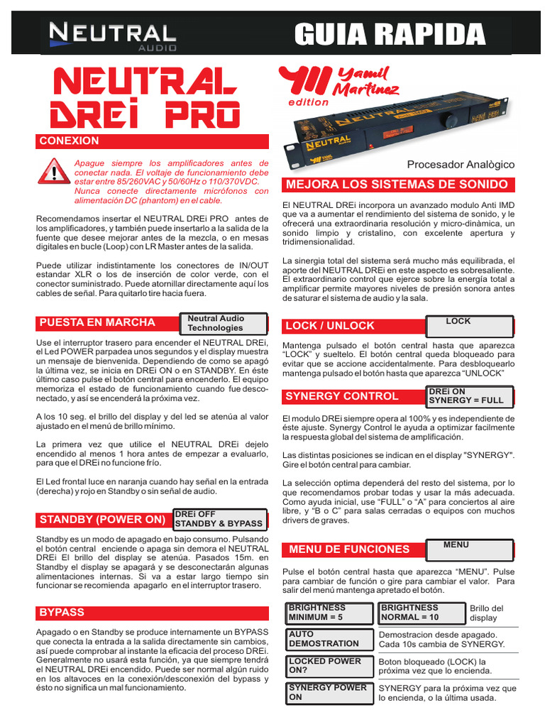 Quickguide Dreiproyamil | PDF | Diodo emisor de luz | Acústica
