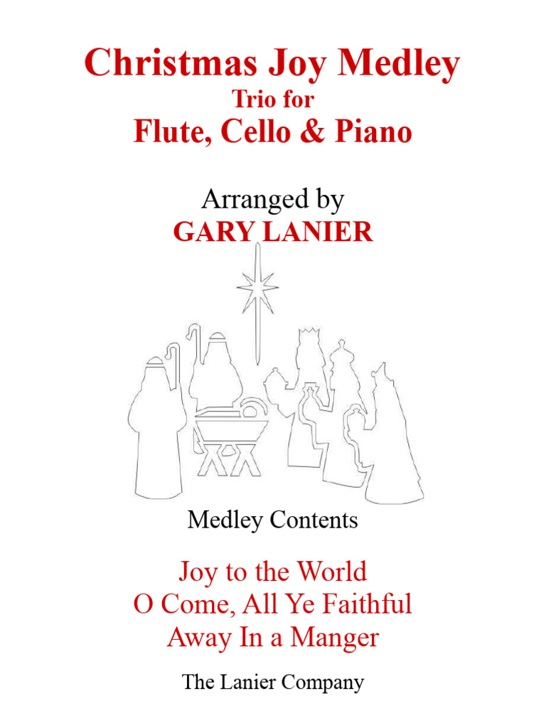 Christmas Joy Medley Trio Flute Cello Piano With Parts | PDF | Alphabet ...
