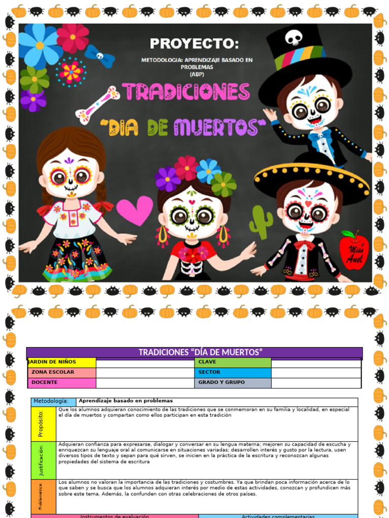 Proyecto Tradición Dia de Muertos | PDF | Evaluación | Pensamiento