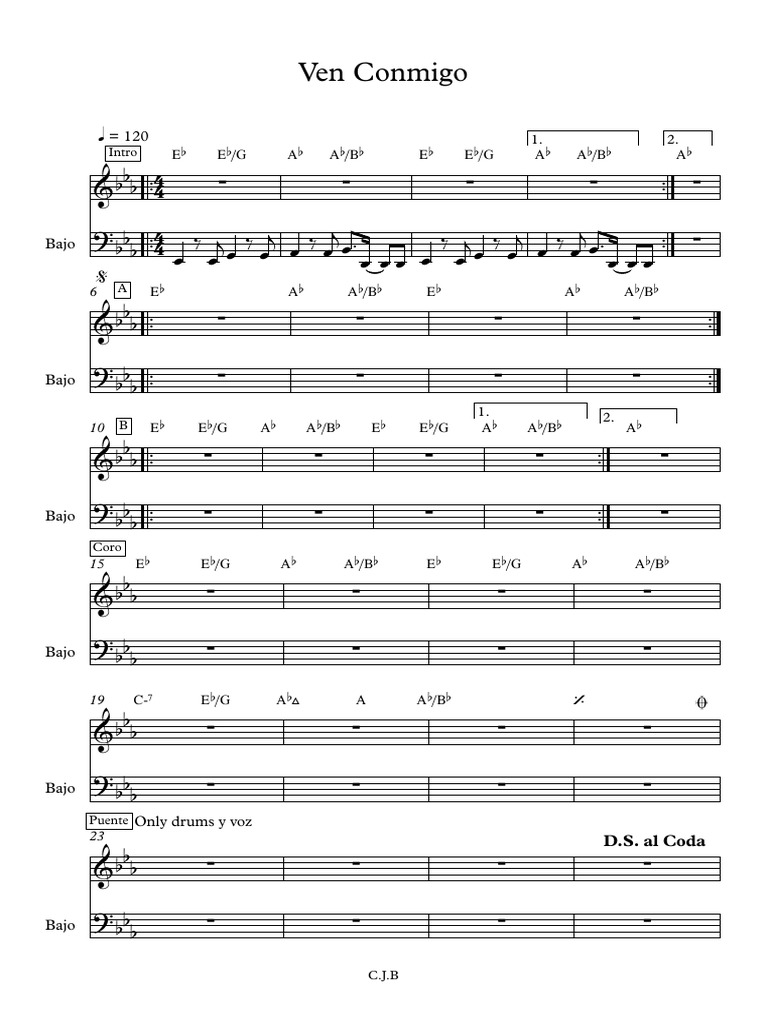 Ven Conmigo - Partitura Completa | PDF