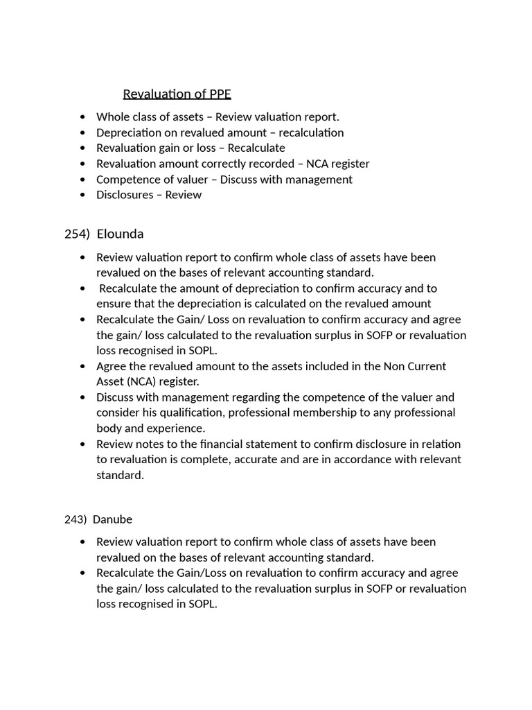 PPE Revaluation Process and Review | PDF