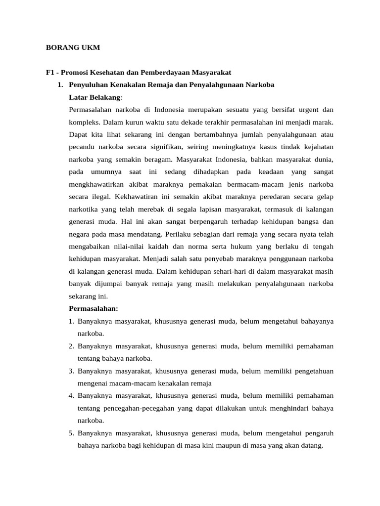Borang Ukm | PDF