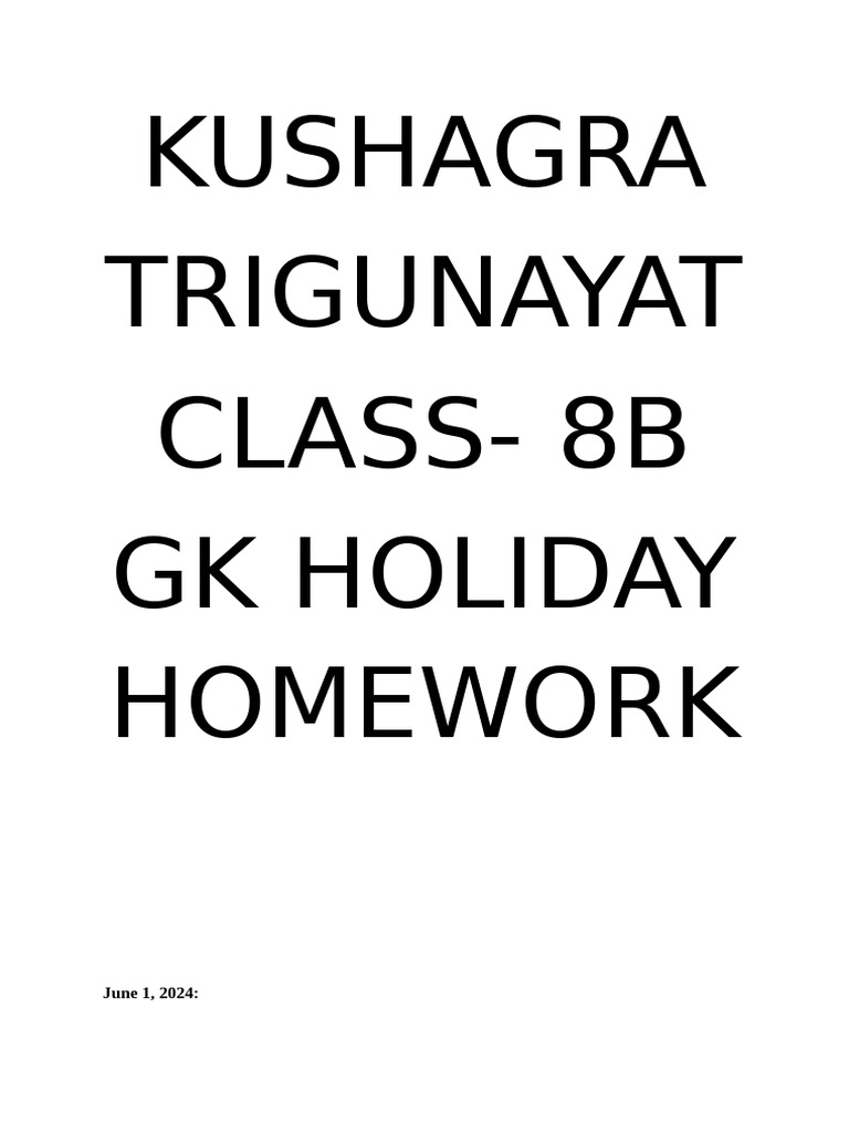 Kushagra Trigunayat GK HHW | PDF | Narendra Modi | European Union