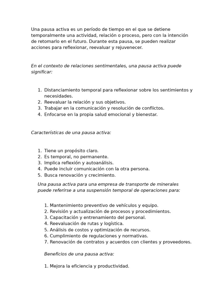 Pausas Activas: Clave para Crecer | PDF | Negocios