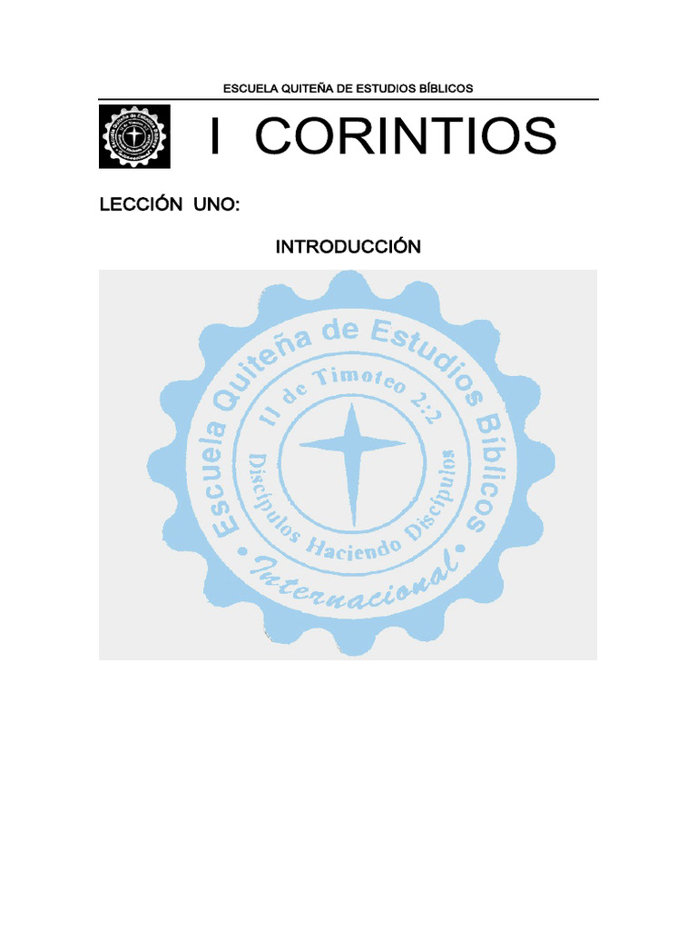 I Corintios Manual | PDF | Pablo el apóstol | Jesús