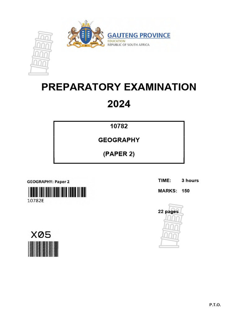 Grade 12 Geography Paper 2 Exam 2024 | PDF | Coal | Geographic ...