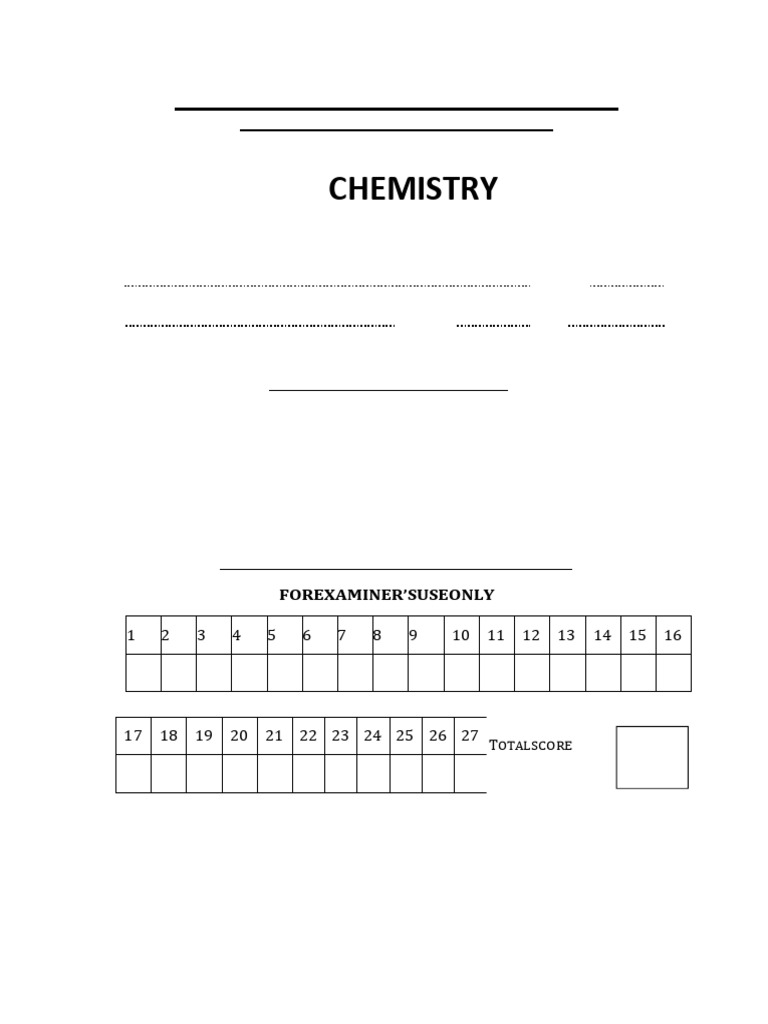 Form 3 Chemistry December Holiday Assignment | PDF | Acid | Isotope