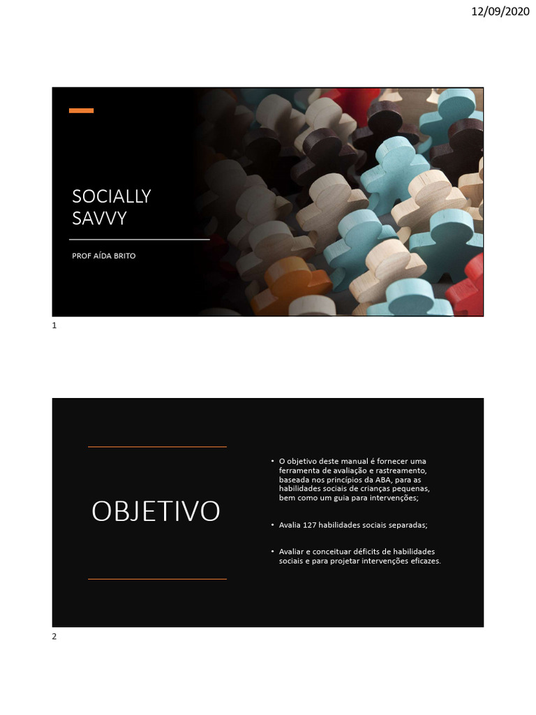 Manual de Avaliação Socially Savvy | PDF | Sociologia | Aprendizado