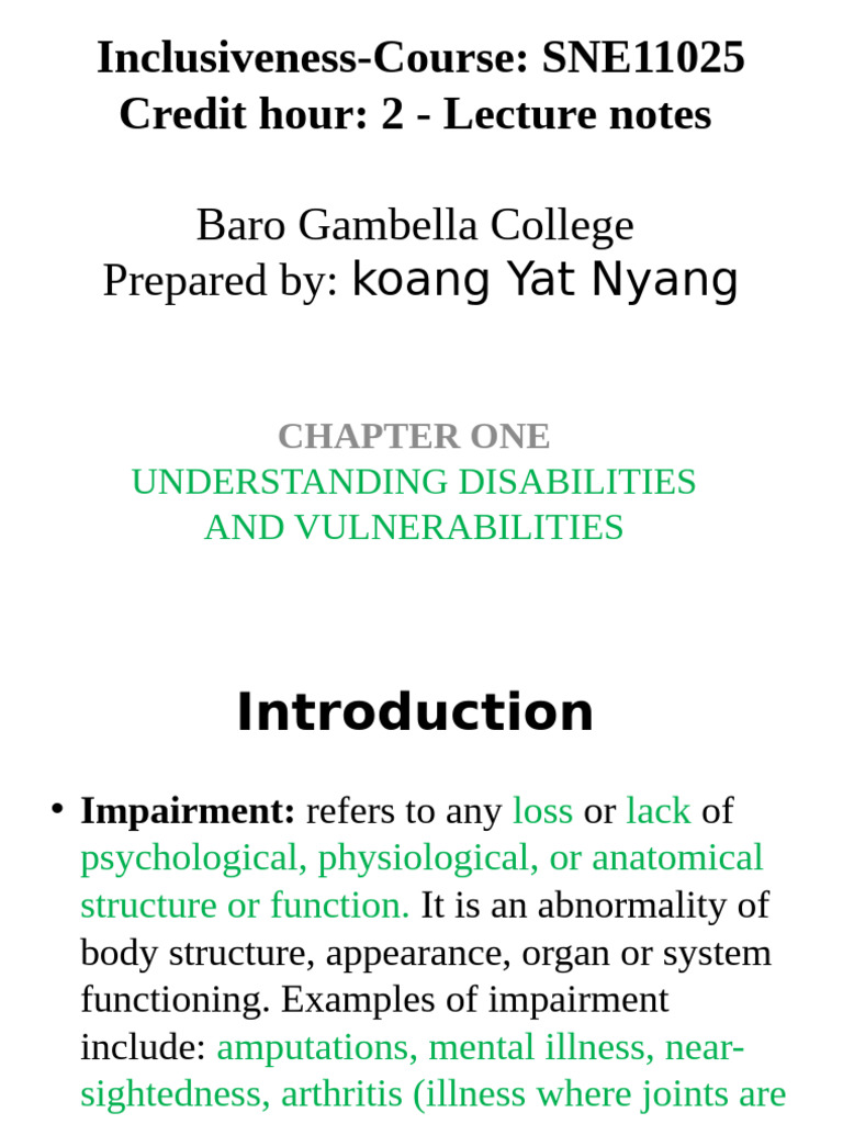 Inclusiveness Course | PDF | Inclusion (Education) | Visual Impairment