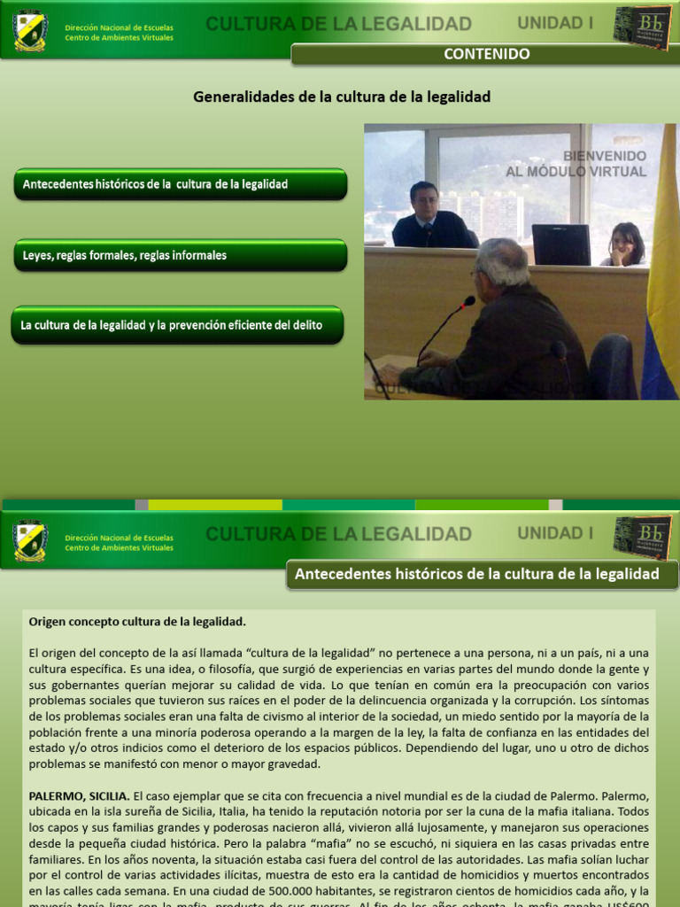 Cultura de La Legalidad Unidad I | PDF | Policía | Mafia