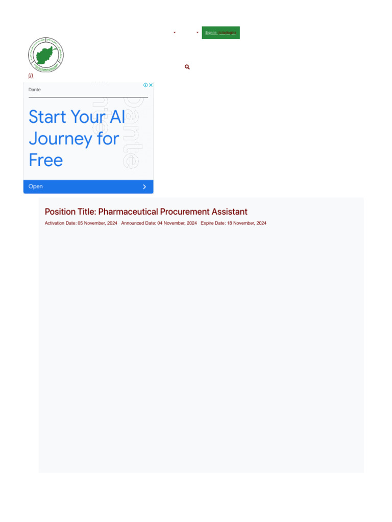 ACBAR - Pharmaceutical Procurement Assistant | PDF | Procurement | Regulatory Compliance