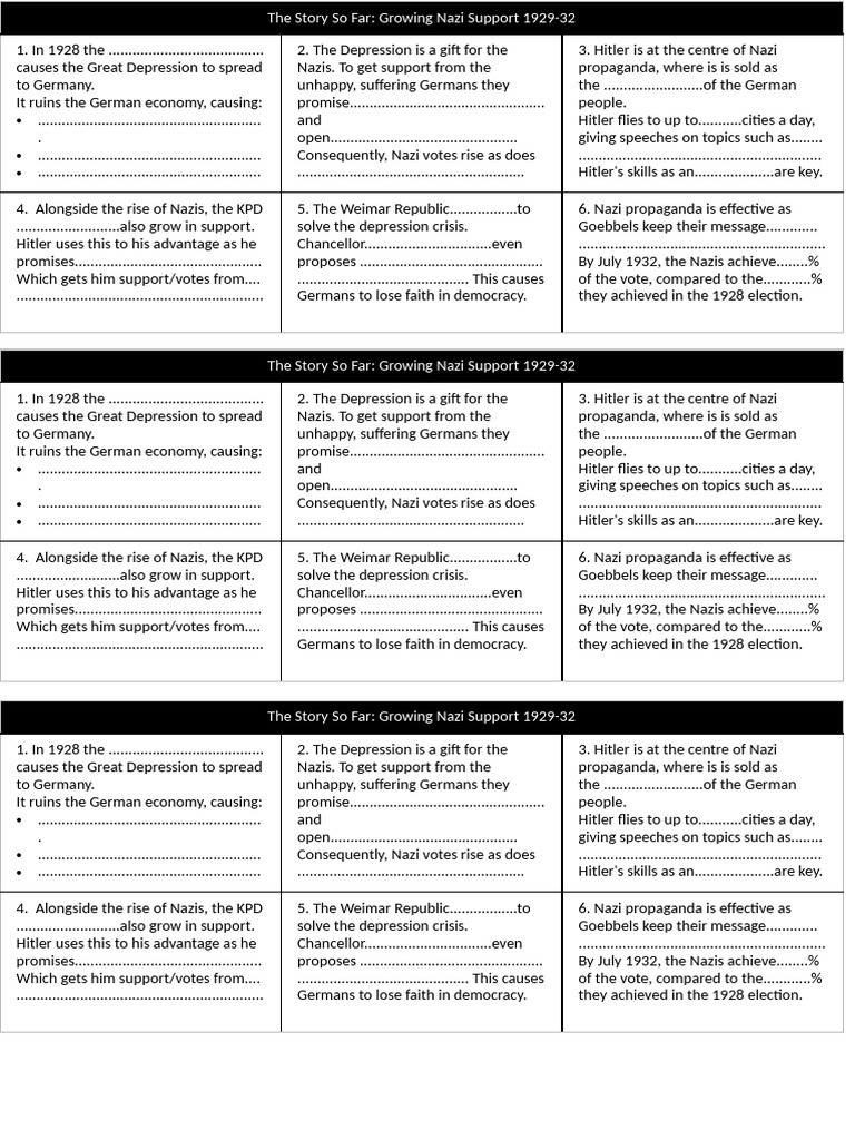 Germany Revision 3 STARTER | PDF | Weimar Republic | Nazi Germany
