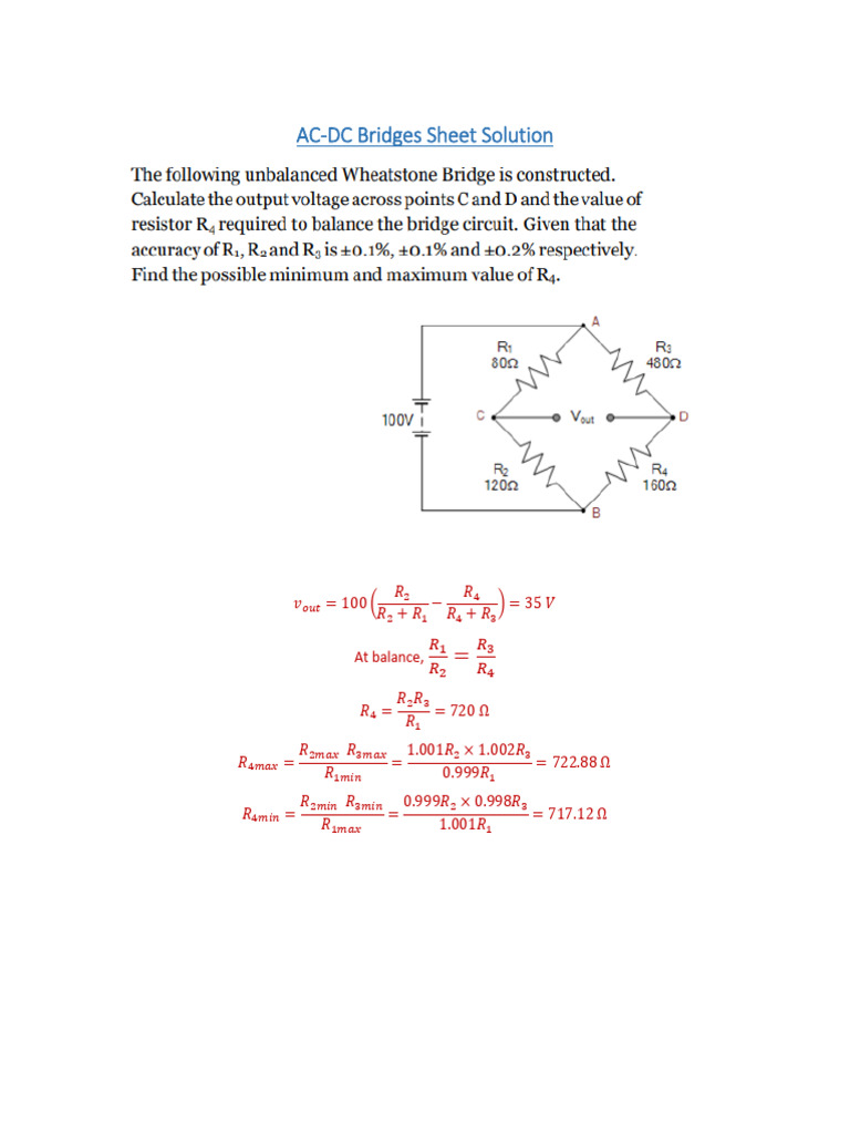 Section9 - AC-DC Bridges Sheet Solution | PDF | Manufactured Goods | Voltage