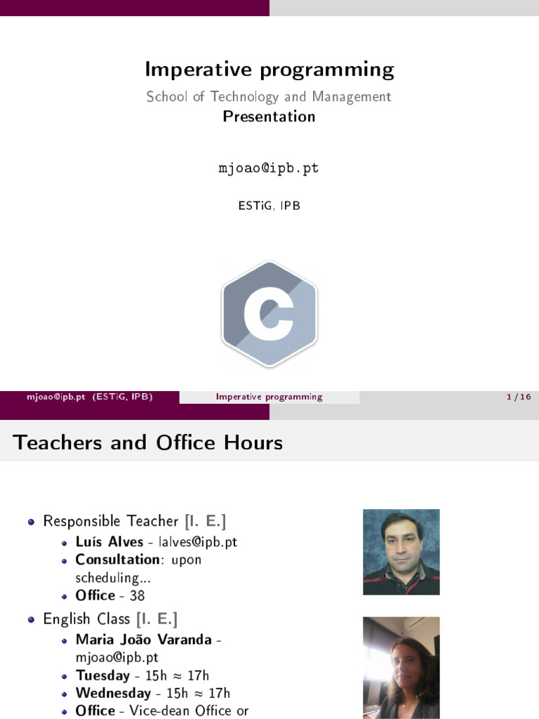 01 Presentation En Pdf Computer Programming C Programming Language