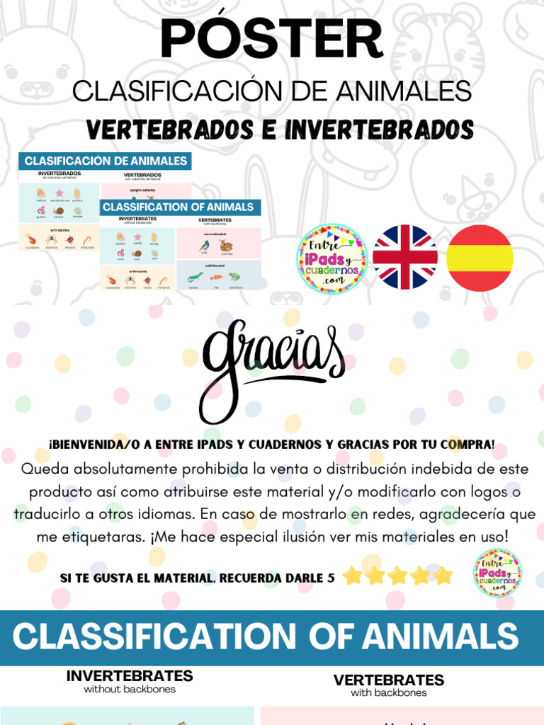 Clasificación de Animales: Póster | PDF
