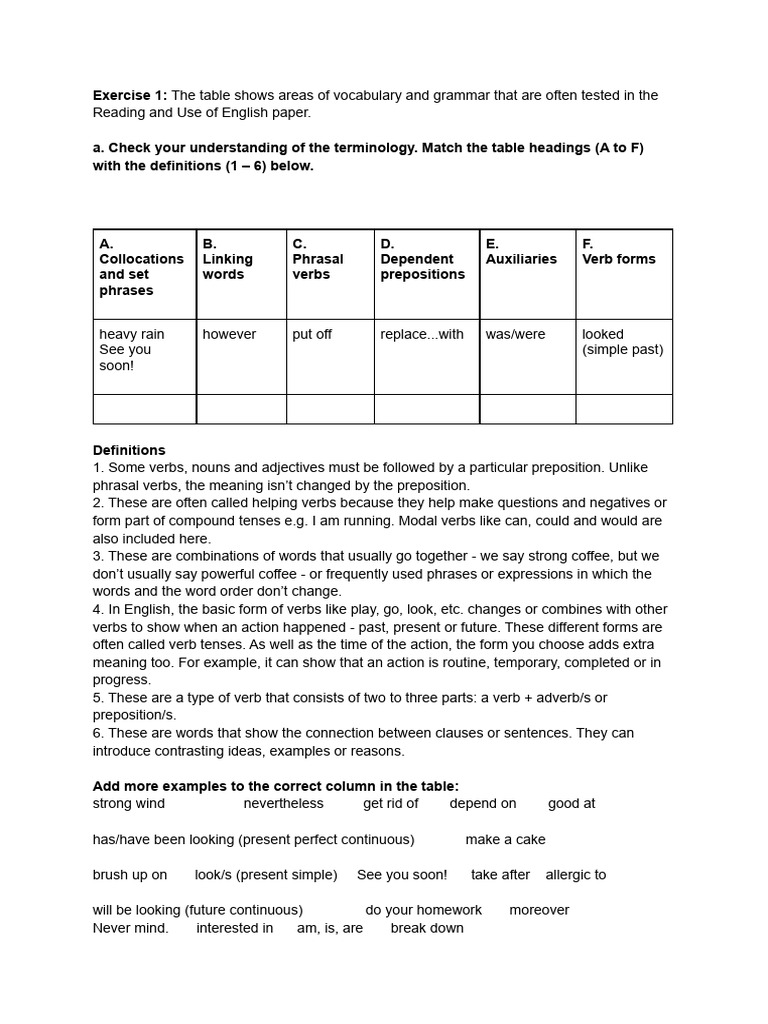 B2 Introduction To Reading and Use of English | PDF | Verb | English Language